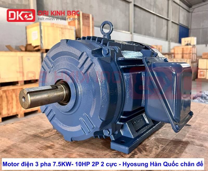 Motor Điện 3 Pha 7.5KW- 10HP 2P 2 Cực - Hyosung Hàn Quốc